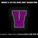 Capital Letter V Rhinestone Huge Letters College Alphabet Font Two ...