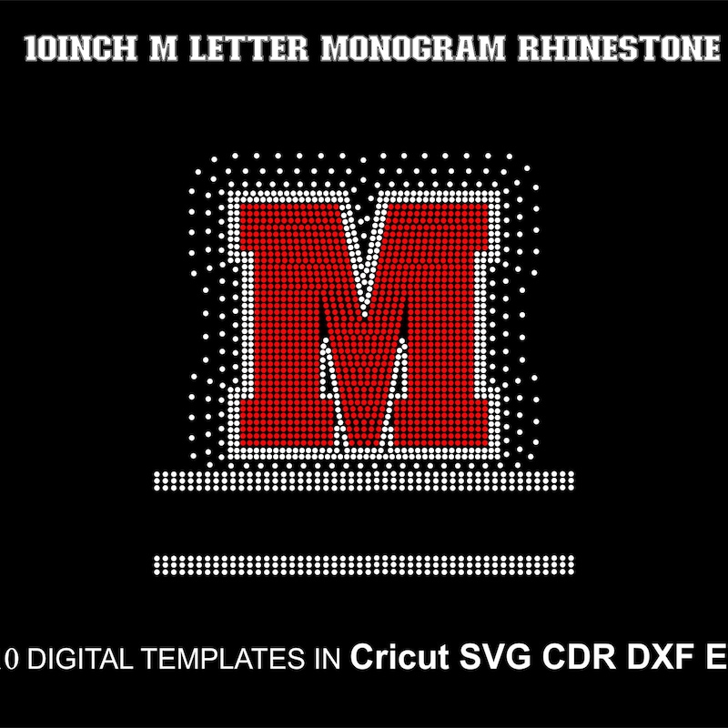 Rhinestone Monogram - Etsy