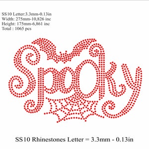 Spooky Rhinestone Halloween Rhinestone Template Spooky Rhinestones SS10 ...
