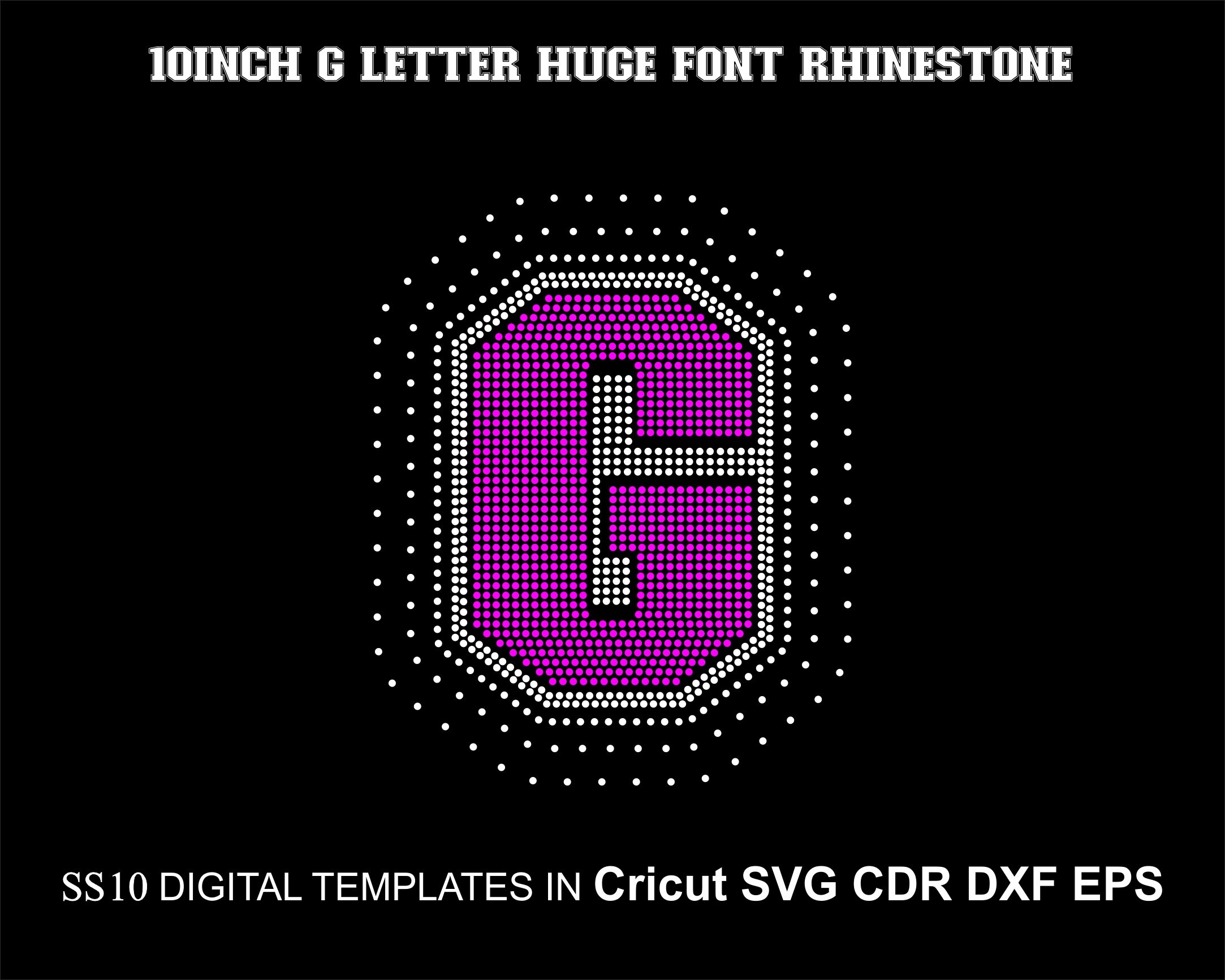 Capital Letter G Rhinestone Huge Letters College Alphabet Font - Etsy