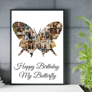 Canva Butterfly Photo Collage Templates 36 Pcs Inside Editable Canva ...
