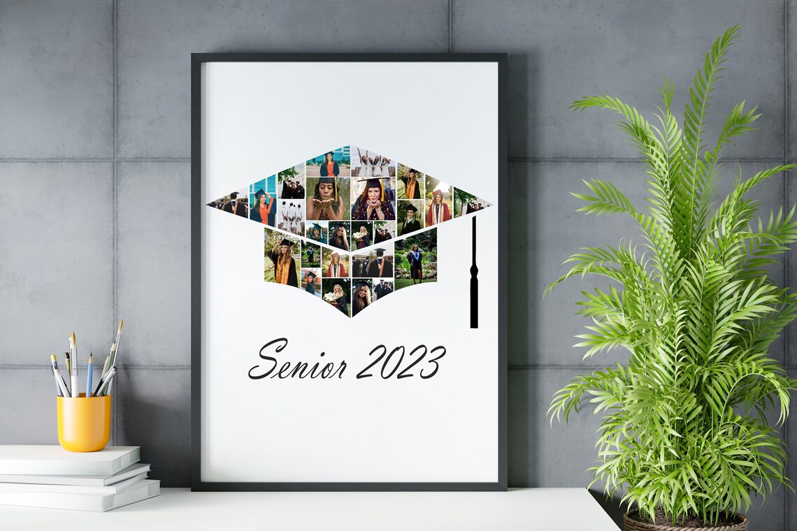 Graduation Cap Photo Collage for Canva Inside 25pcs Photo School ...