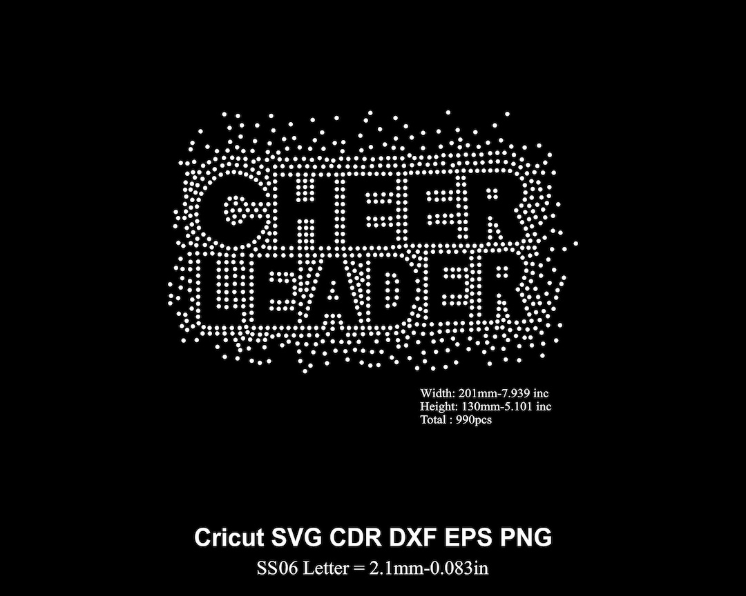 Cheer Leader Rhinestone Template SS06 Size Cheer Leader Design ...