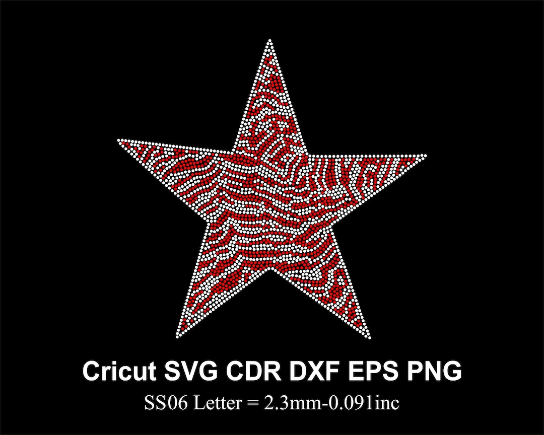 Star Rhinestone Template Ss06 Size Stars Design Rhinestone Svg for ...