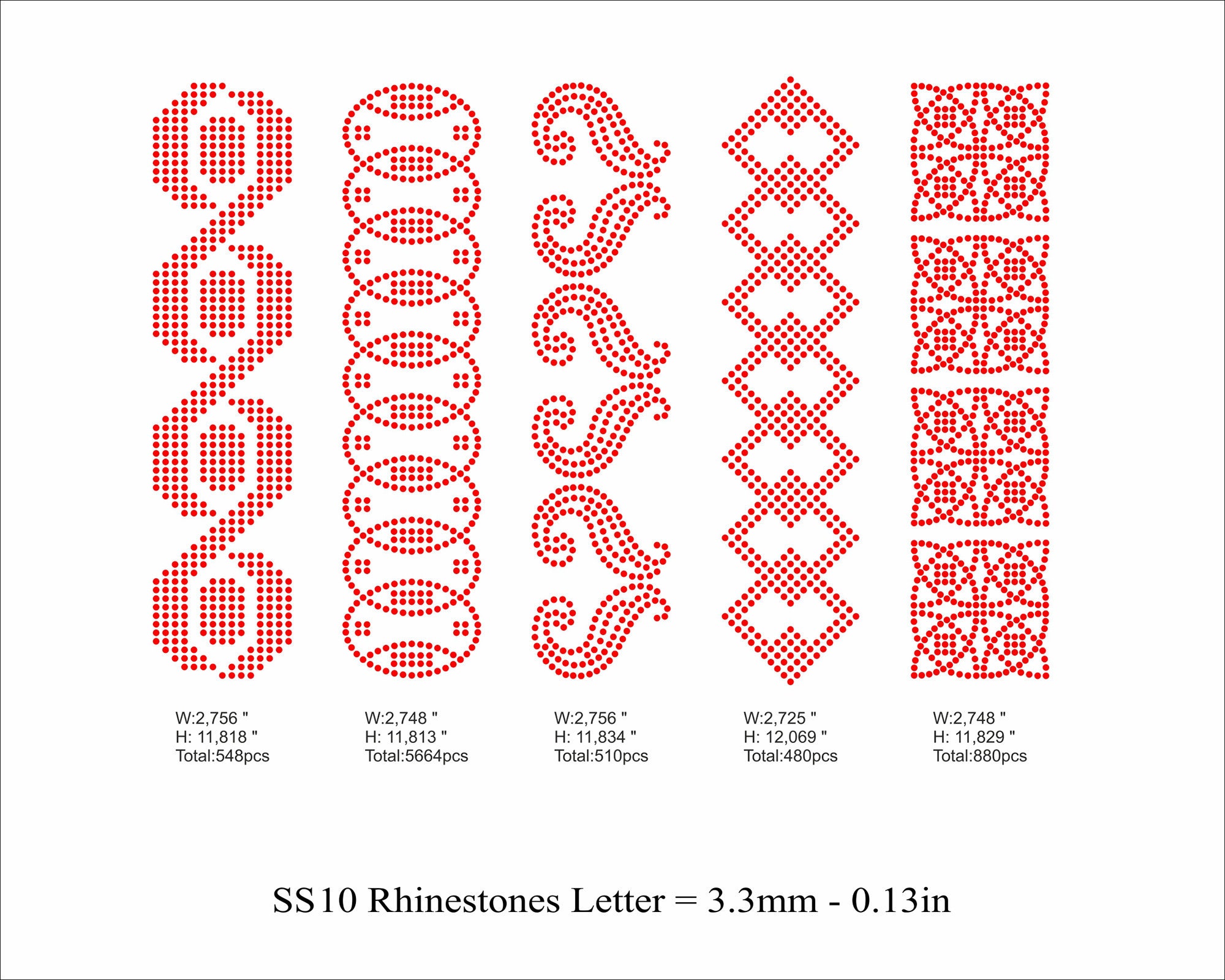 10 Cheer Bow Rhinestone Template 3inch Ribbon Rhinestone SS10 Ribbon ...