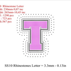 Capital Letter T Rhinestone Huge Letters College Alphabet Font Two ...