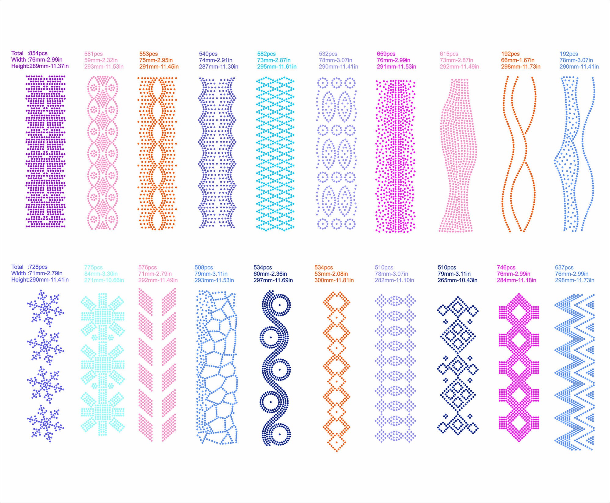 20 Cheer Bow Rhinestone Template 3inch Ribbon Rhinestone SS10 Ribbon ...