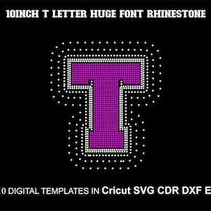 Capital Letter T Rhinestone Huge Letters College Alphabet Font Two ...
