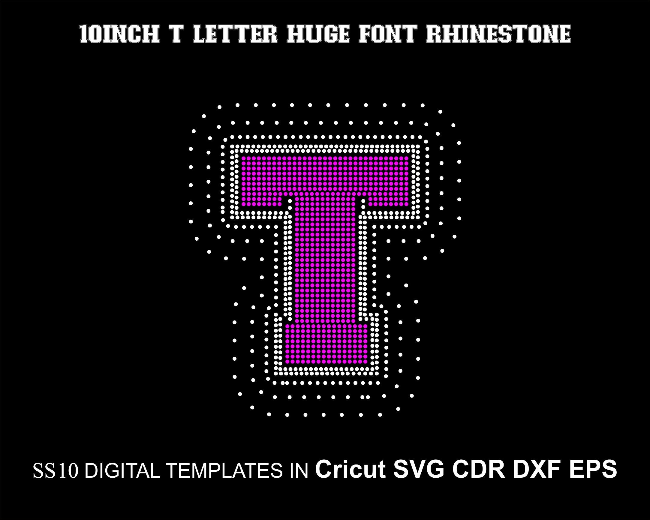 Capital Letter T Rhinestone Huge Letters College Alphabet Font - Etsy