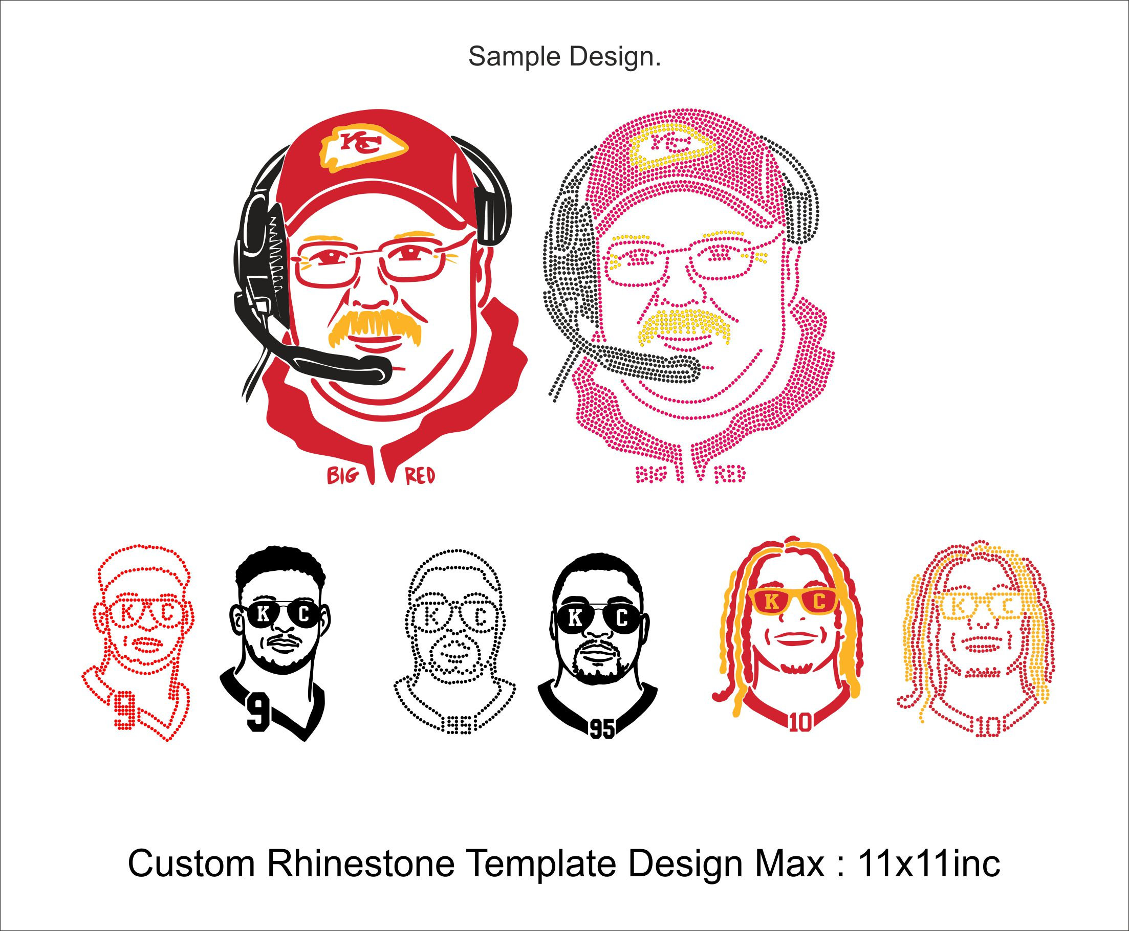 Custom Rhinestone Template Design 11x11inc Custom Rhinestone Template ...