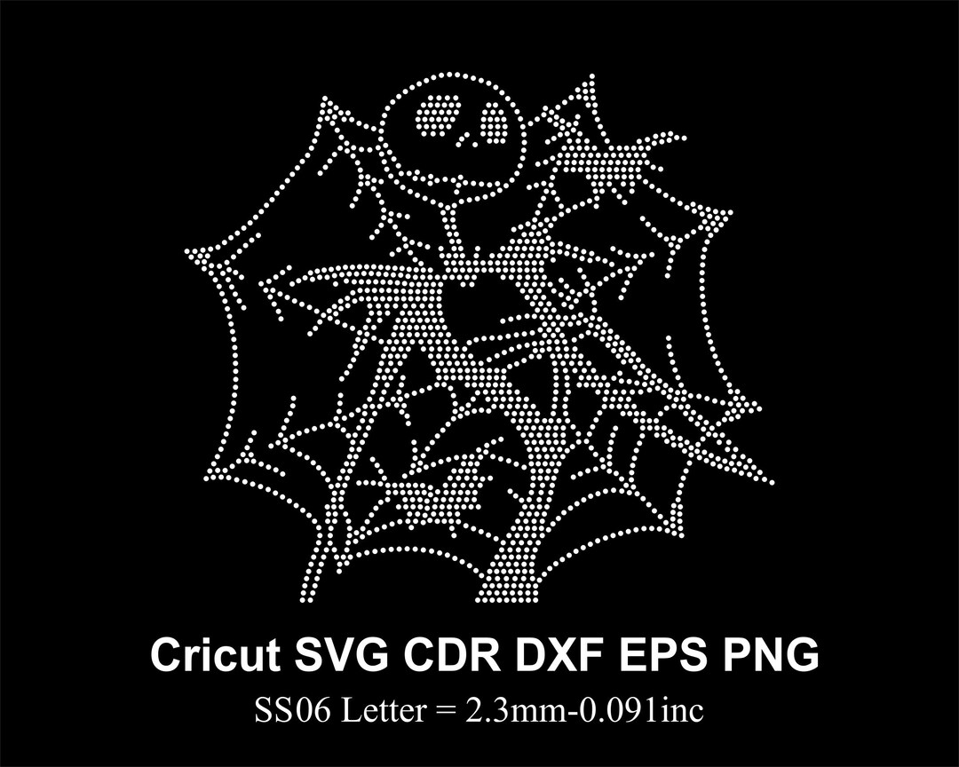Skeleton Jack Rhinestone Template SS06 Size Jack Skellington Rhinestone ...