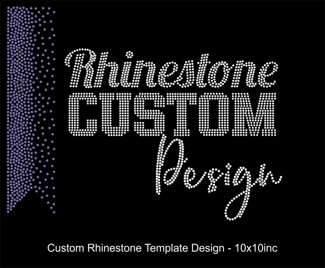 Custom Rhinestone Template Design 11x11inc Custom Rhinestone Template ...