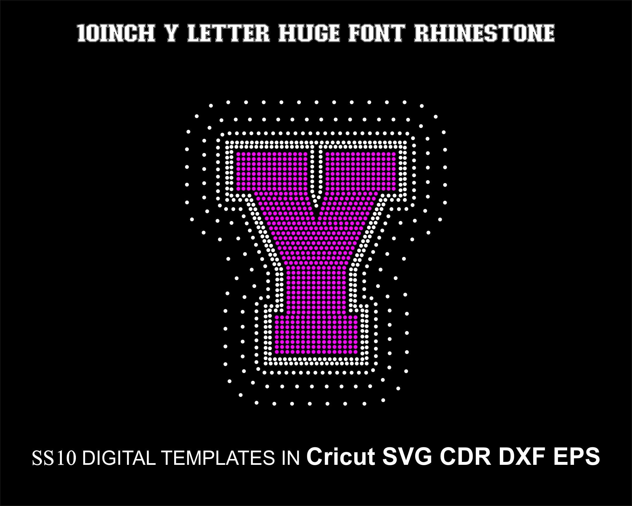 Capital Letter Y Rhinestone Huge Letters College Alphabet Font Two ...