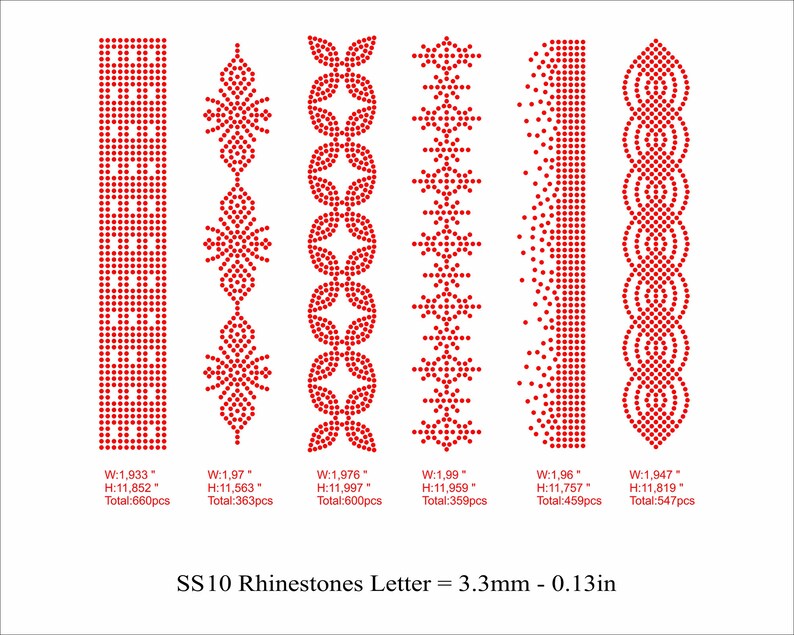 12 Cheer Bow Rhinestone Template 2inch Ribbon Rhinestone SS10 Ribbon ...