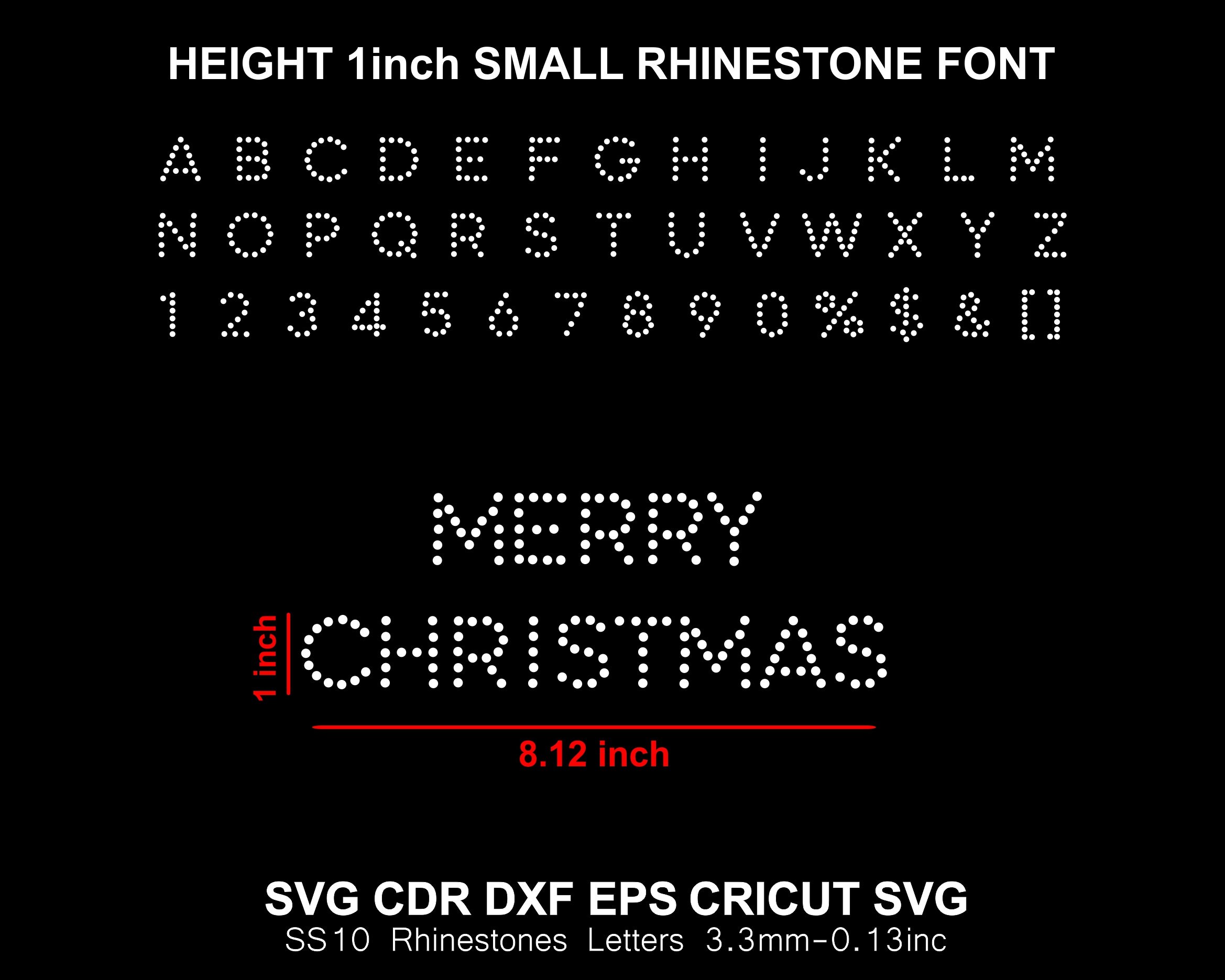 Small Font Rhinestone 1inch Alphabet Rhinestone Alphabet SS10 Letters ...