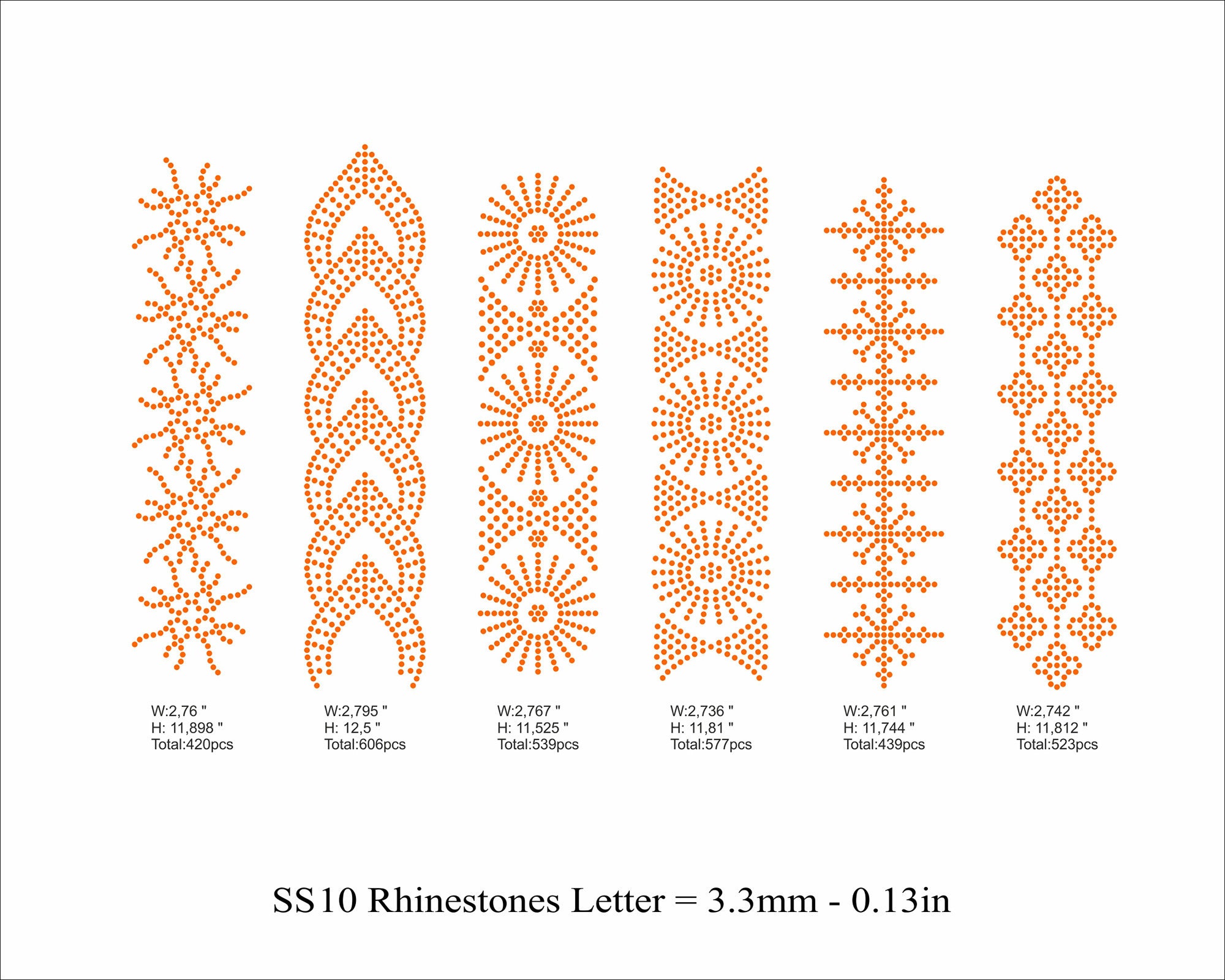 12 Cheer Bow Rhinestone Template 3inch Ribbon Rhinestone SS10 Ribbon ...