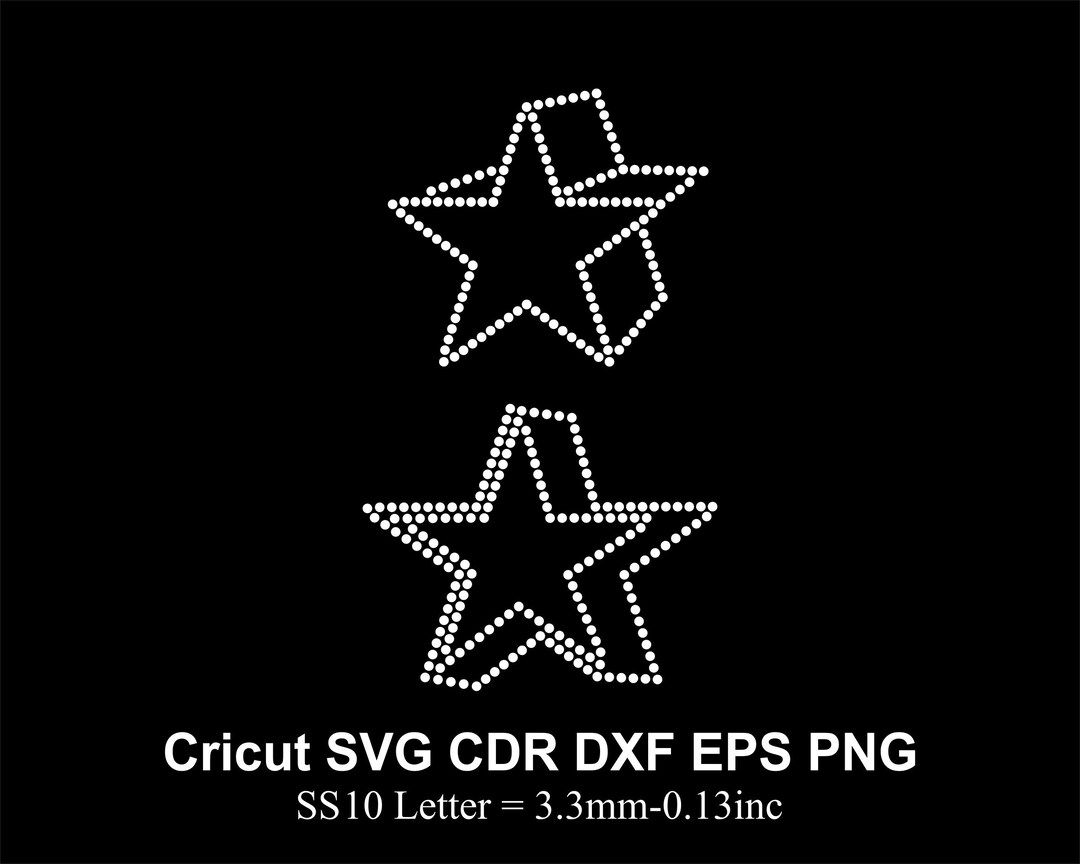 Star Rhinestone Template Ss10 Size Stars Design Rhinestone Svg for ...