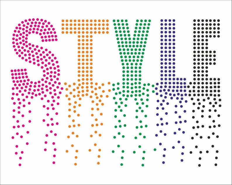 Style Rhinestone Template 5 Colors STYLE Design SS10 Size Style ...