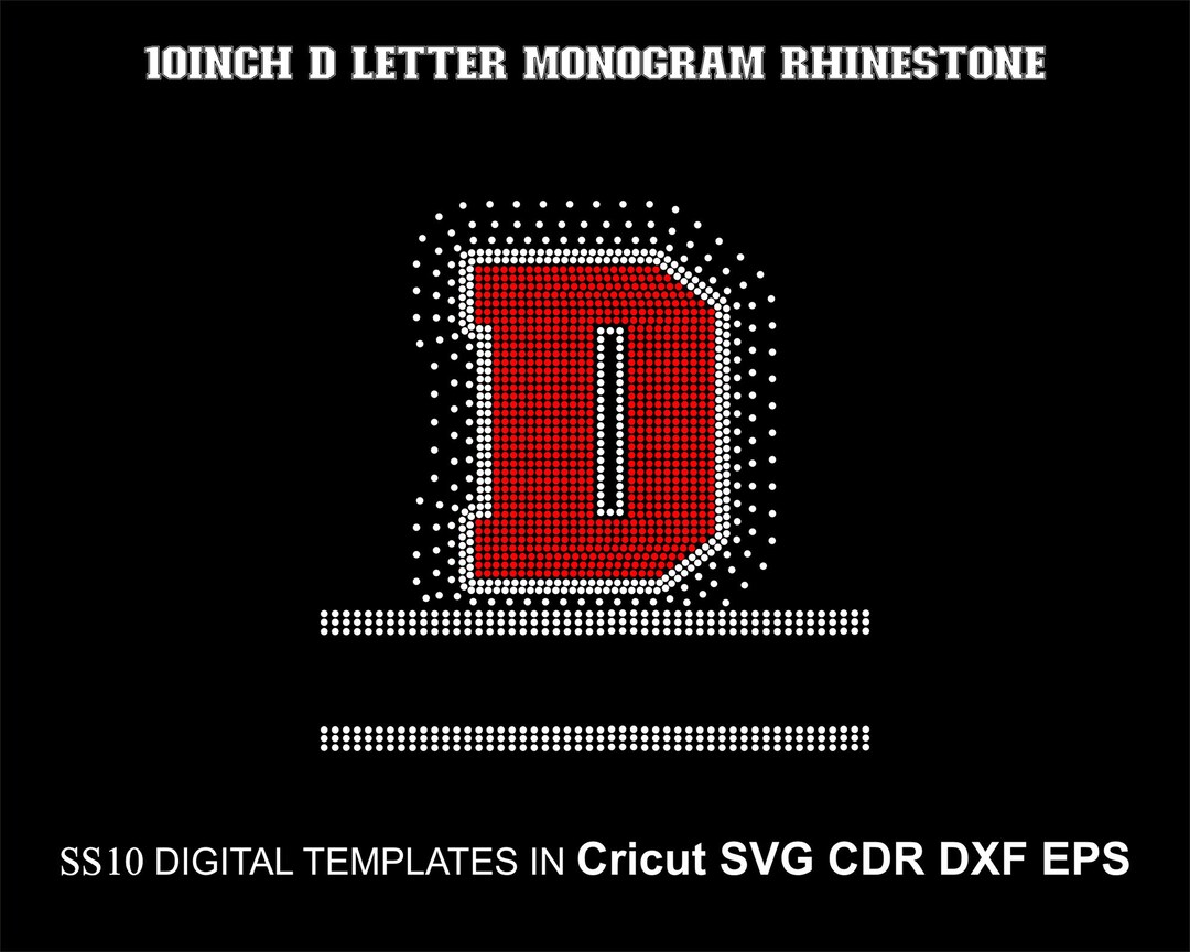 Capital Letter D Rhinestone Monogram Letters College Alphabet Font Two ...