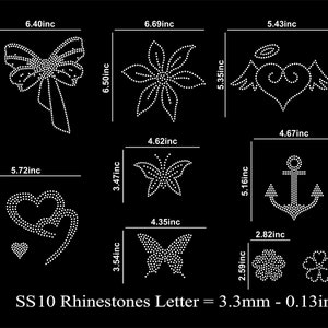 Rhinestone Random 12 Design Cut Template Set SS06 SS10 Svg Cdr Eps Dxf ...