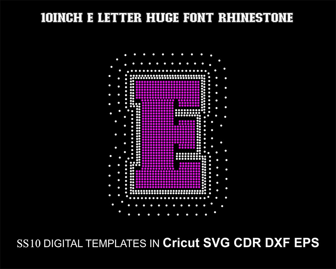 Capital Letter E Rhinestone Huge Letters College Alphabet Font Two ...