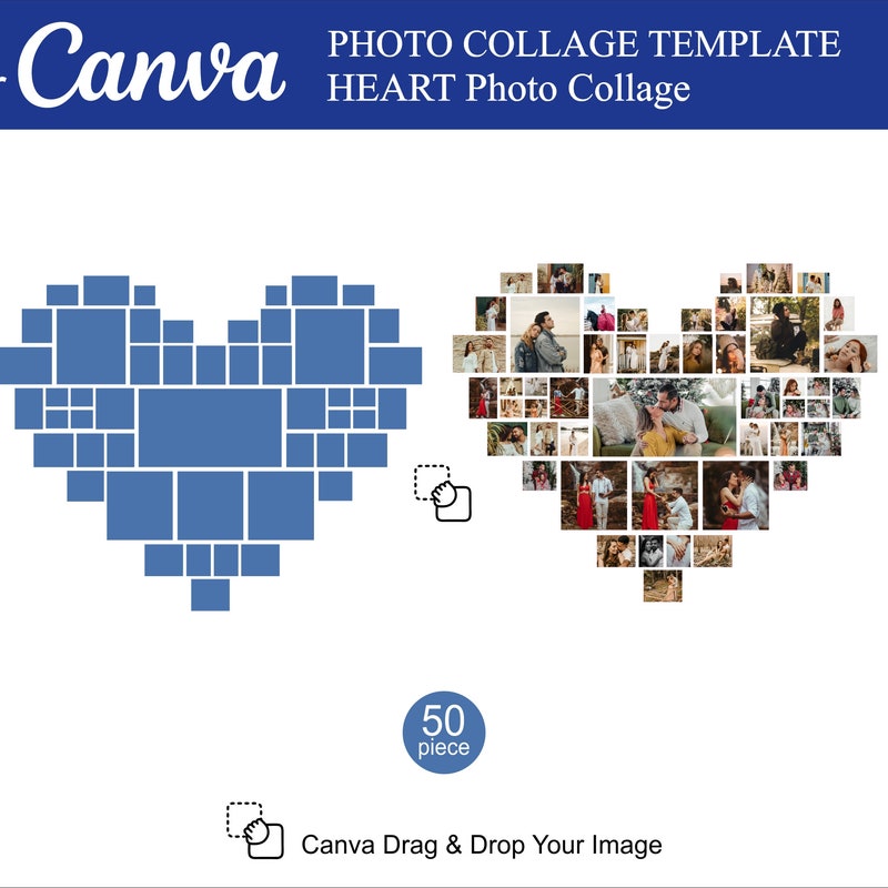 Heart Photo Collage - Etsy