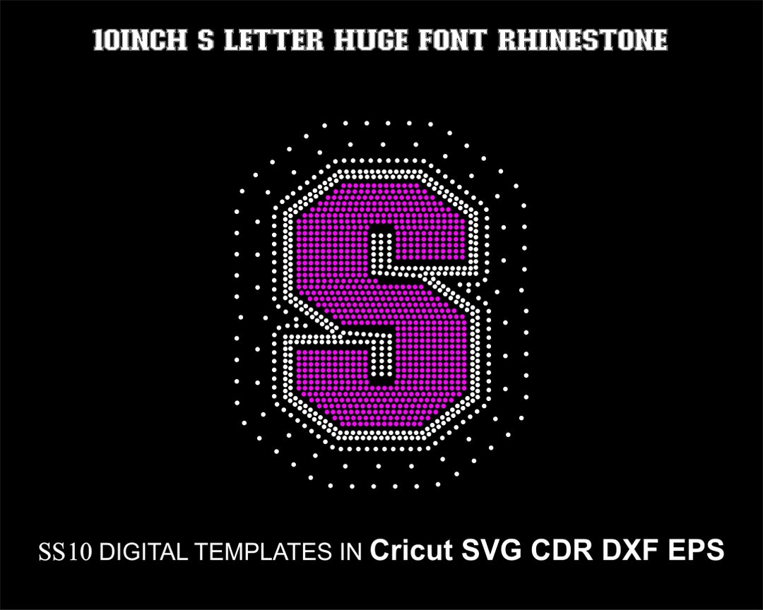 Capital Letter S Rhinestone Huge Letters College Alphabet Font Two ...