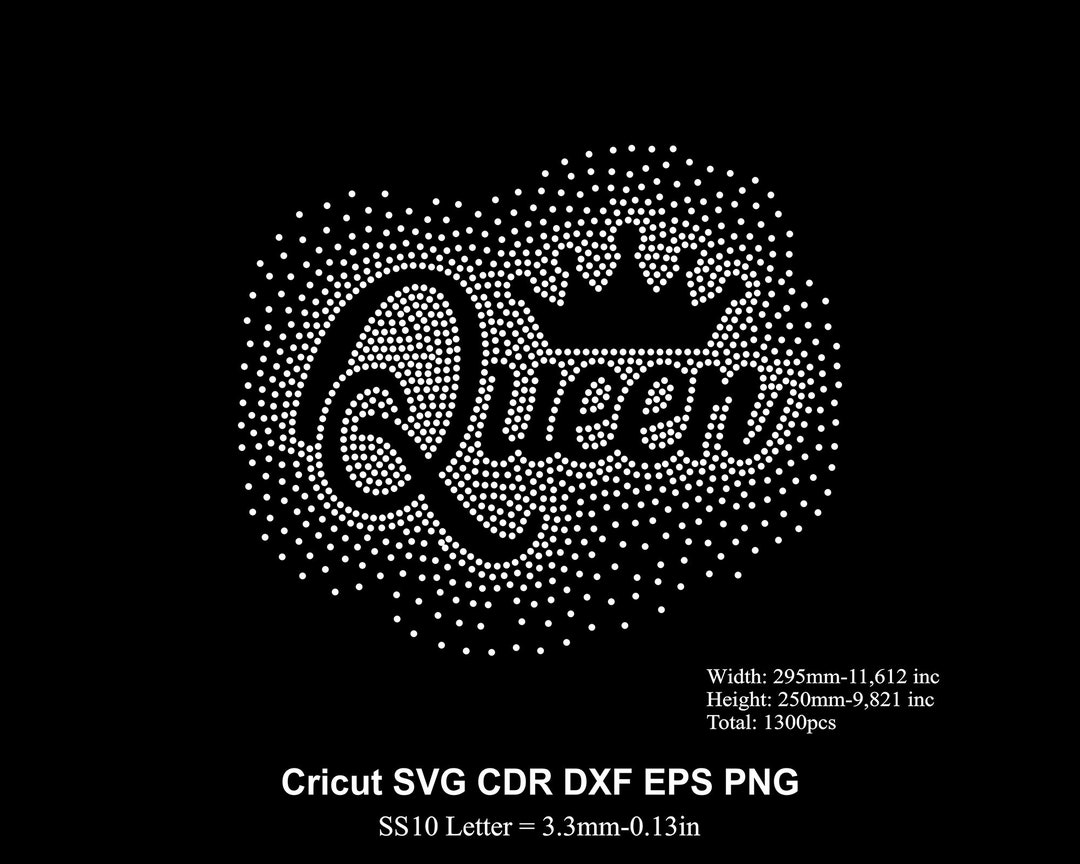 Queen Scatter Rhinestone Template SS10 Size Scatter Queen Design ...