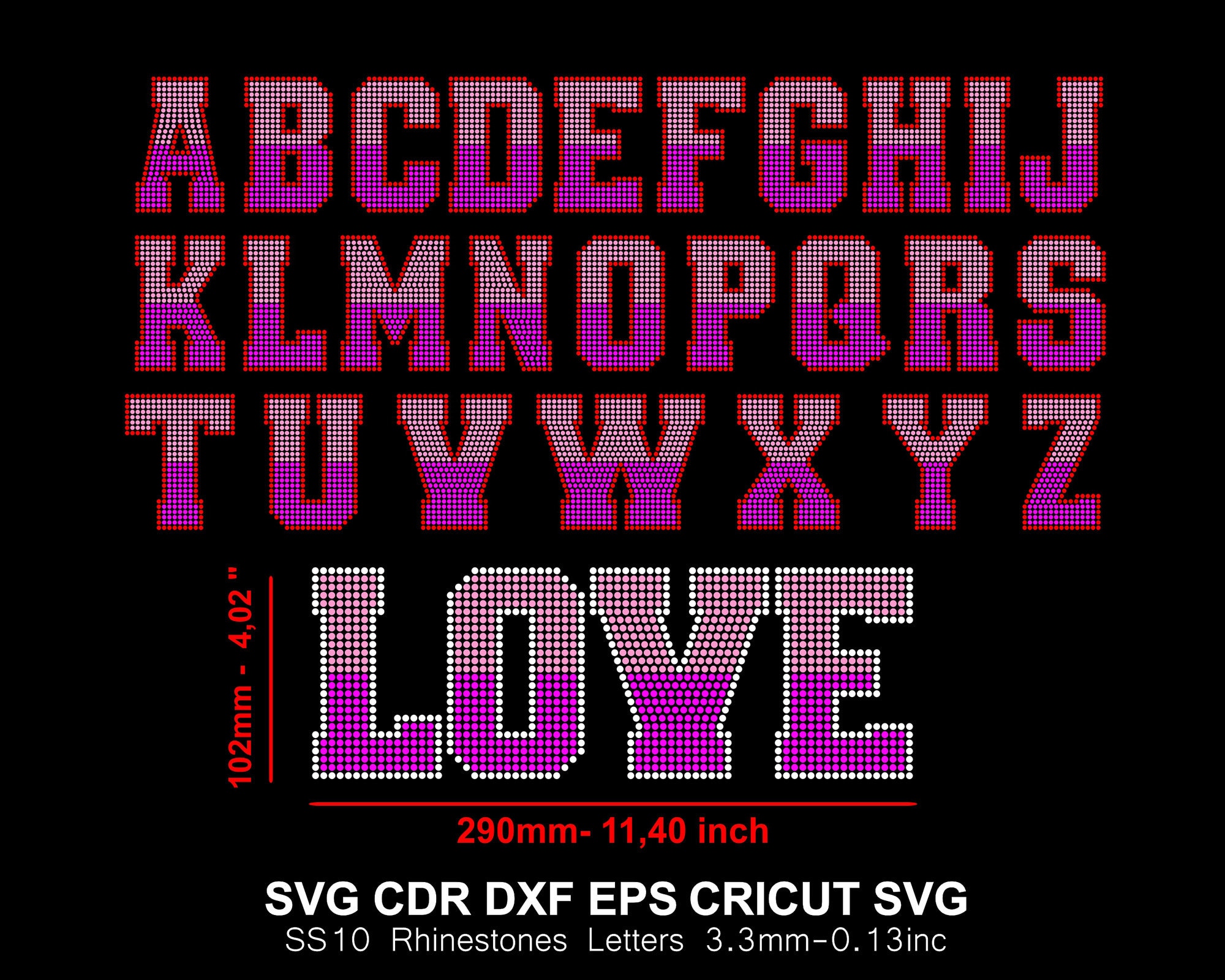 Rhinestone Letters College Alphabet Varsity Font Three Colors ...