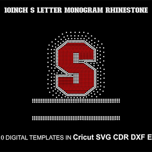 Rhinestone Monogram - Etsy