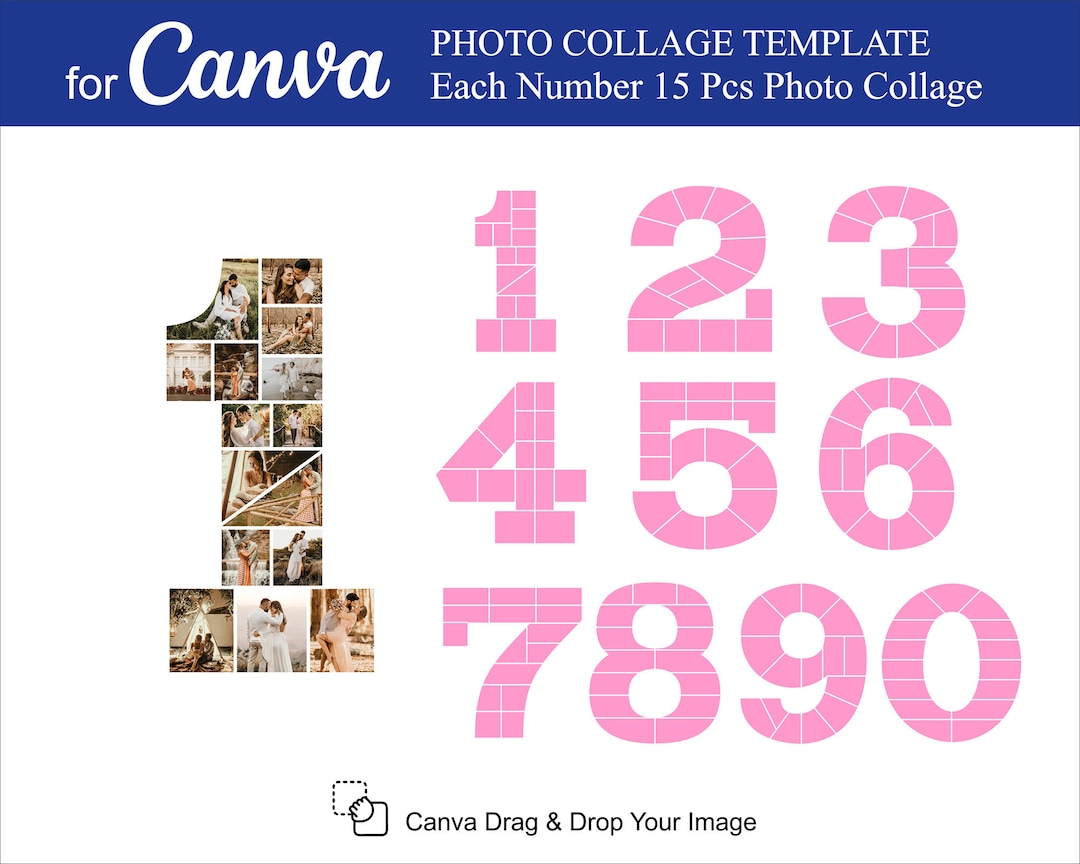 Canva Numbers Photo Collage 15pcs Inside Photo Collage Canva Canva ...