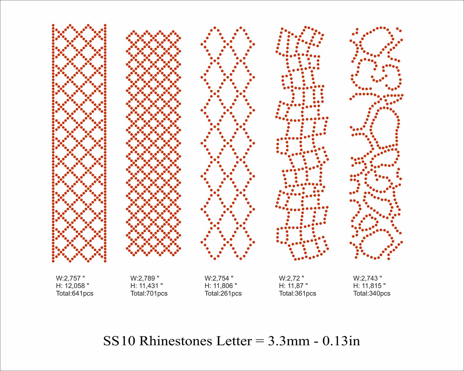 10 Cheer Bow Rhinestone Template 3inch Ribbon Rhinestone SS10 Ribbon ...