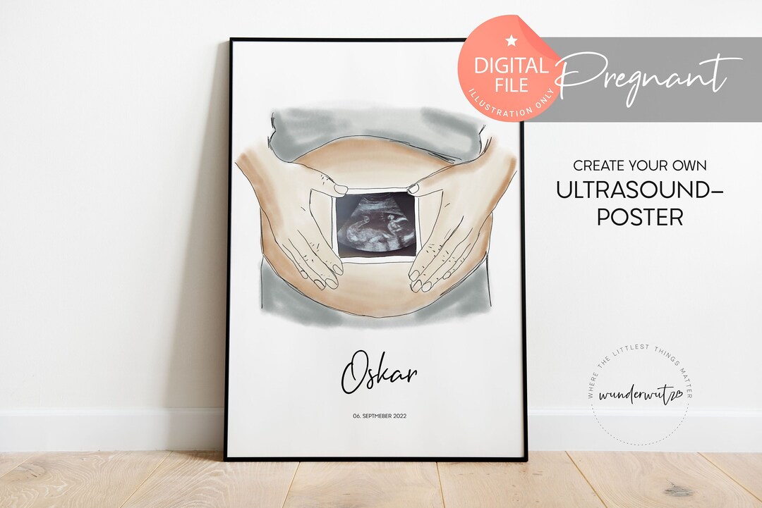 PRINTABLE Ultrasound Poster Echo First Memory for Pregnant - Etsy