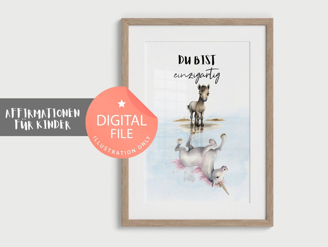 PRINTABLE Affirmation Image "you Are Unique" | Children's Room Pictures ...