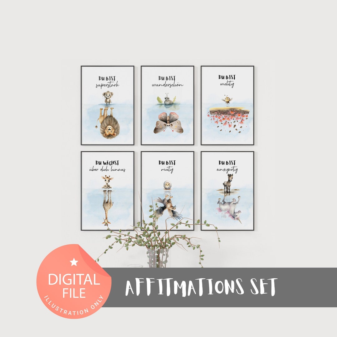 PRINTABLE Affirmation Images SET Children's Room Pictures Children's ...
