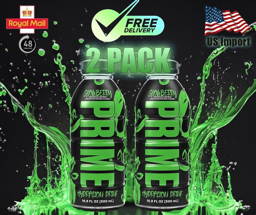 Prime Hydration Glowberry 2 Pack Us Import By Ksi And Logan Paul Etsy Uk