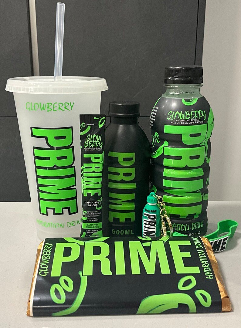 Prime Hydration Glowberry Full Hamper Rare Ksi And Logan Paul Etsy Uk