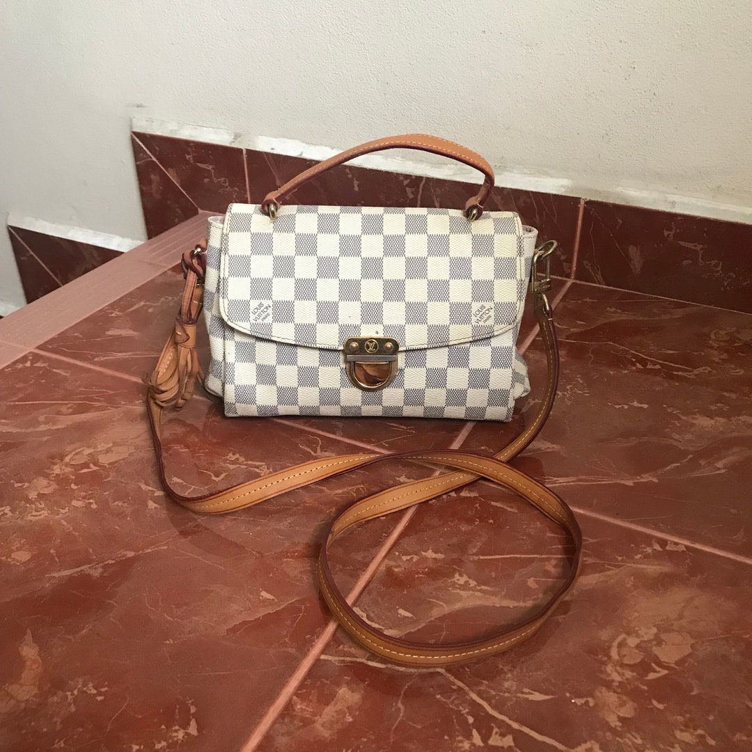 Louis Vuitton Croisette Damier Azur MM Monogram Handbag Bag - Etsy