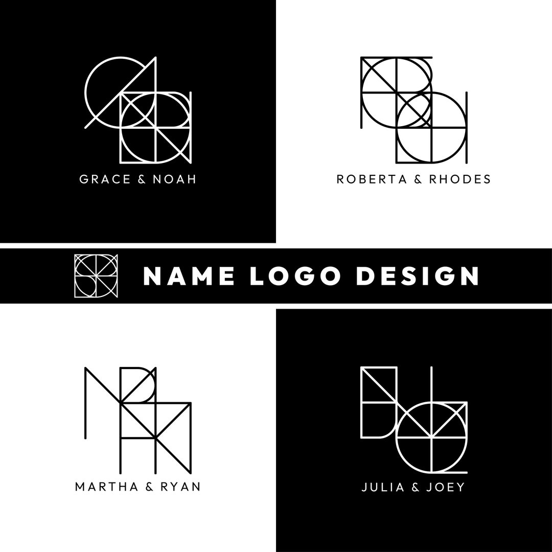 Custom Name Logo Personalized Name Logo Minimalist Modern - Etsy
