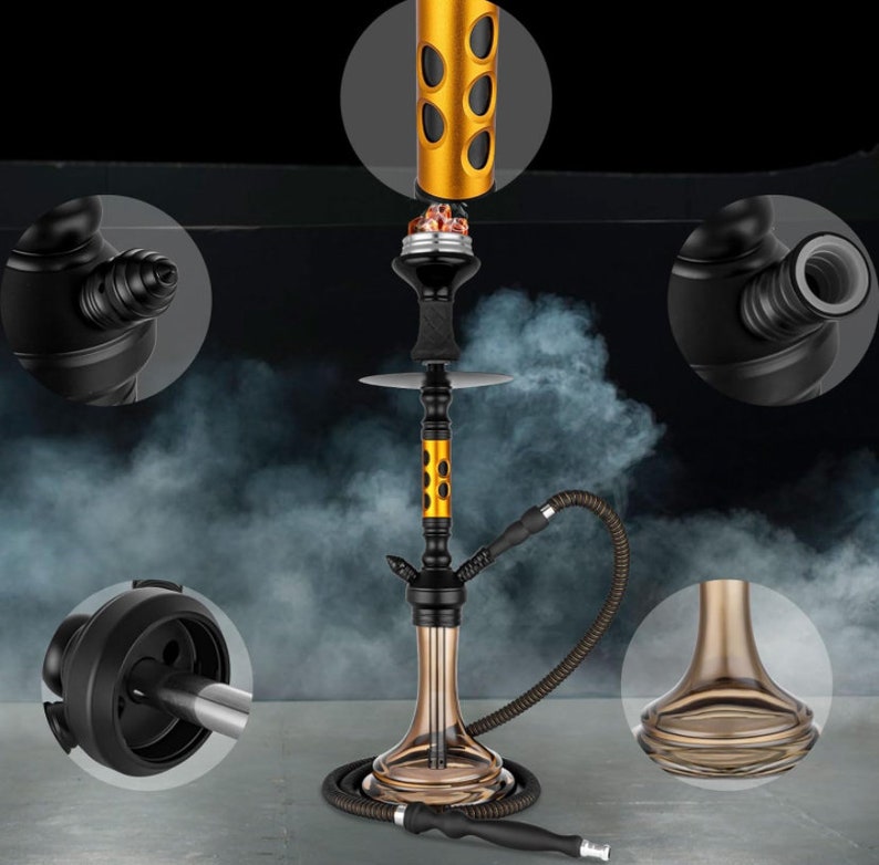 Luxury Glass Hookah Pipes, Tall Hookah Shisha With Silicone Bowl ...