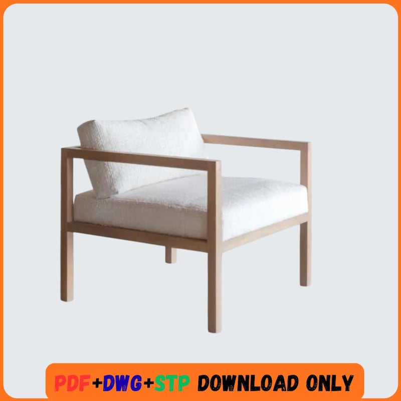 Wood Frame Lounge Chairs - Etsy UK