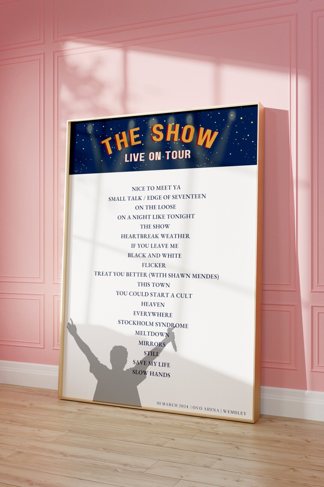 The Show Live on Tour | Setlist Poster | Music Poster | Concert ...