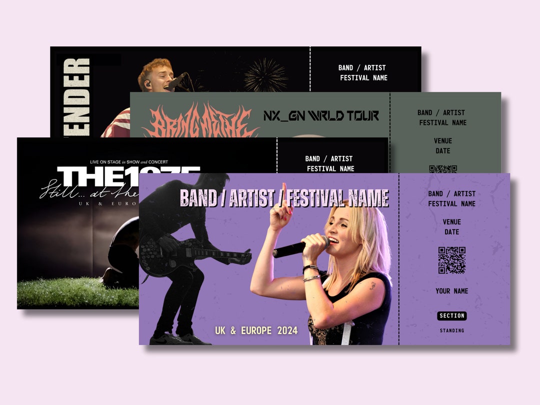 Personalised Souvenir Concert Ticket | Event Ticket | Festival Ticket ...
