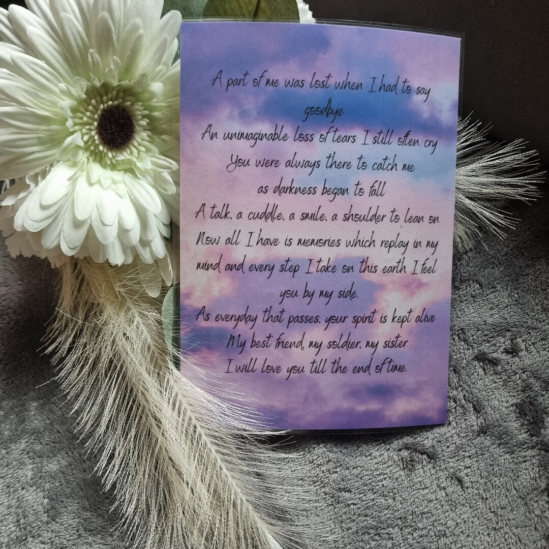 Memorial Poem for Resting Place - Etsy
