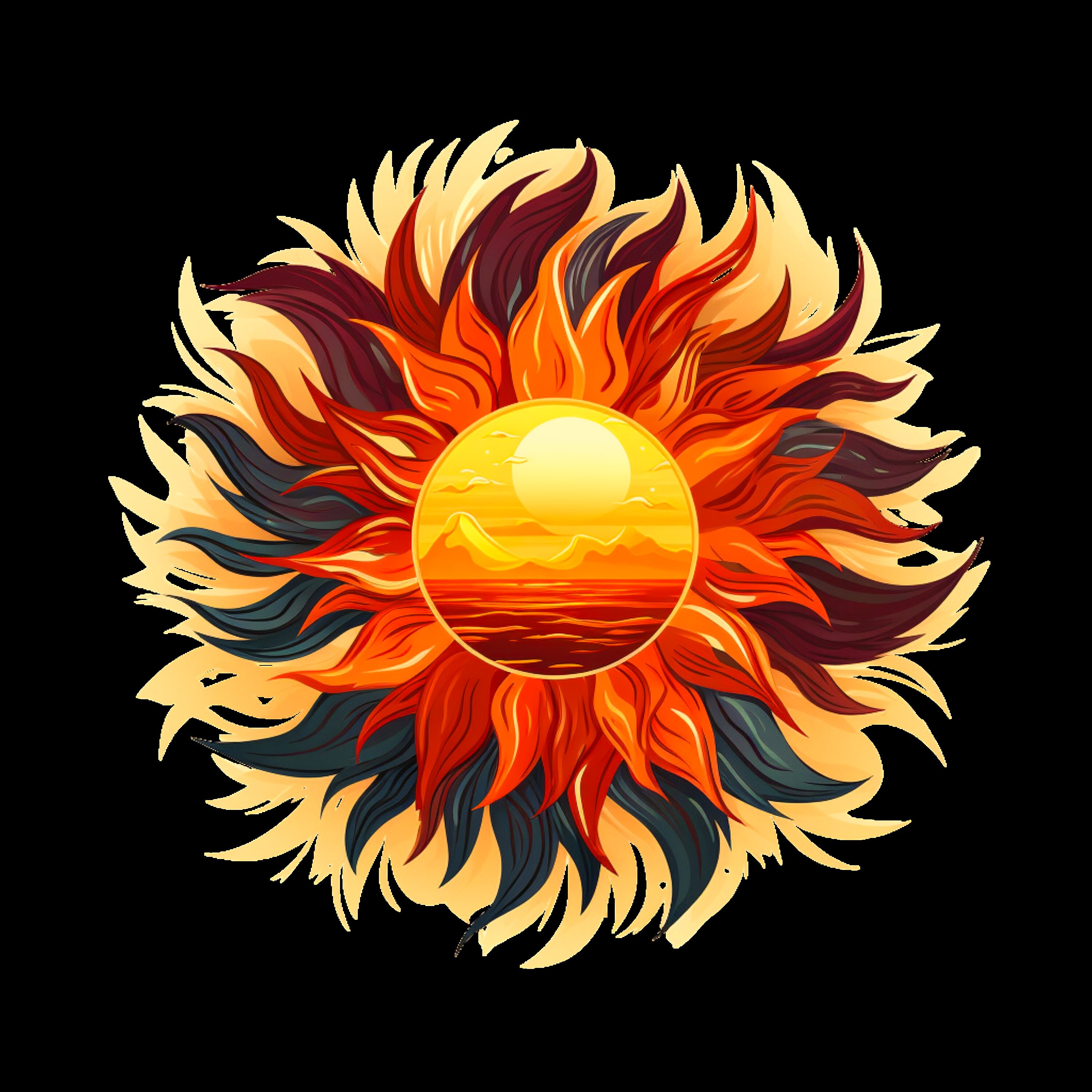 Sun Designs PNG, Digital Paper, Commercial Use, Backgrounds, İnstant ...