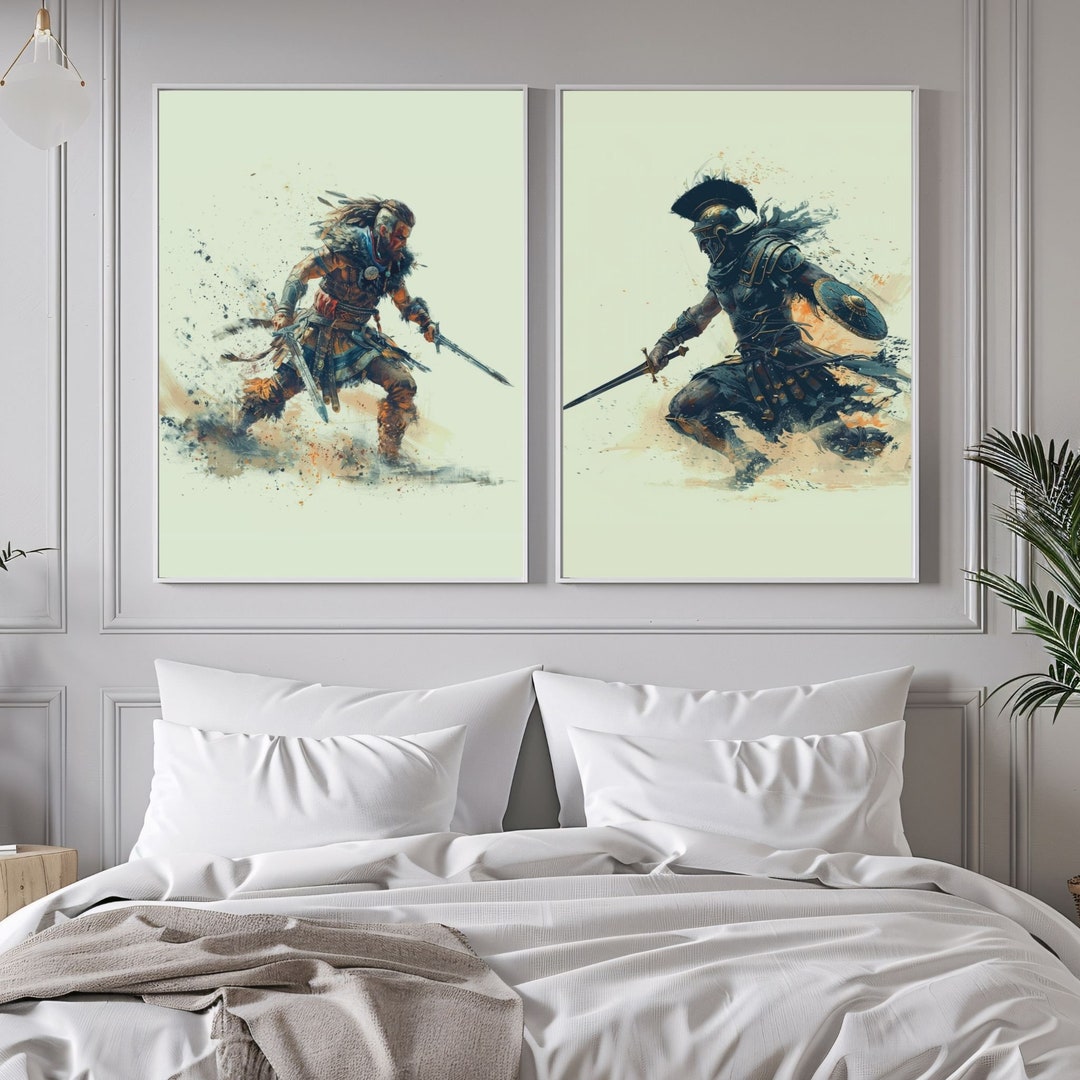 Warriors Wall Art, Printable Home Decor, Digital Wall Art, Colorful ...