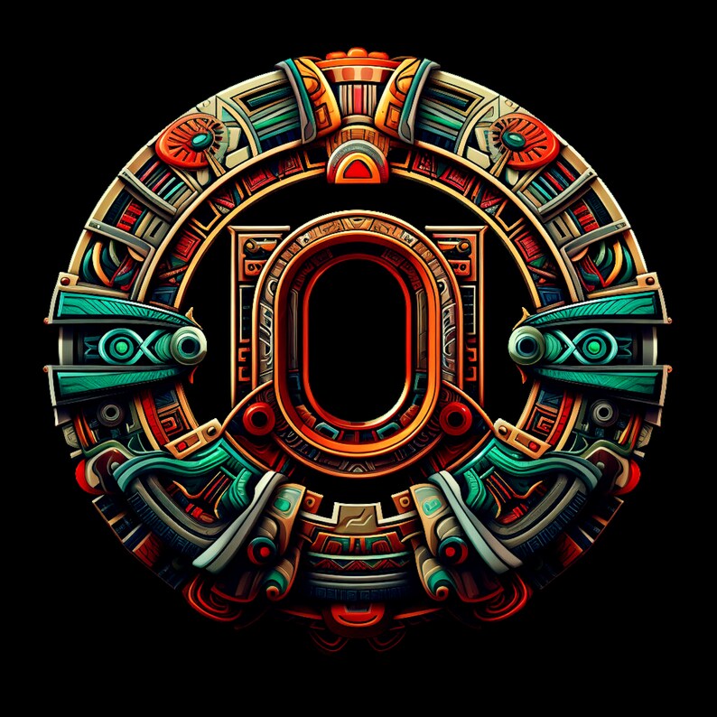 Aztec Style Alphabet, PNG Clipart, Letter Design, Sublimation, Instant ...