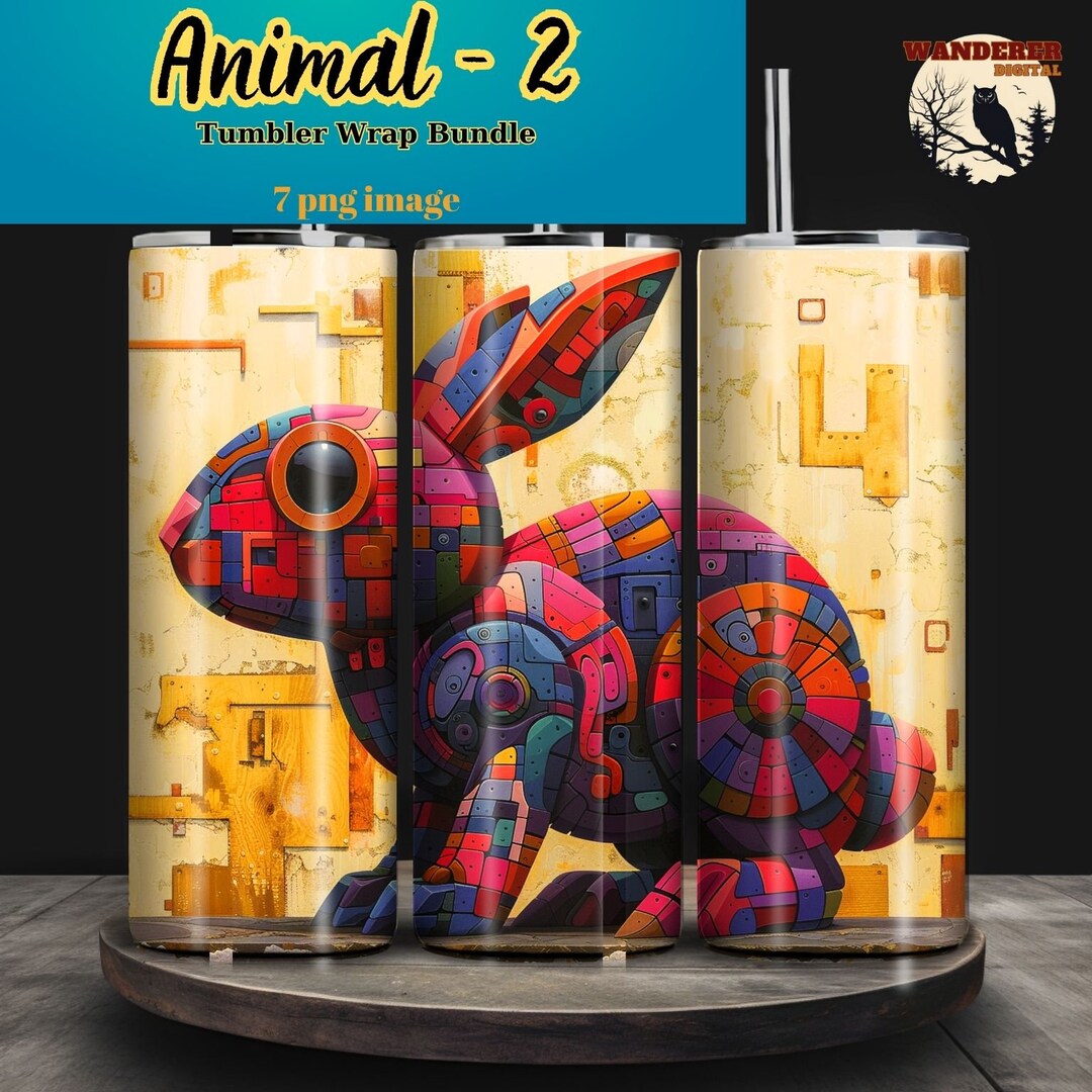 Animal Tumbler Wrap Sublimation, 20oz Skinny Straight/tapered Wrap, 7 ...