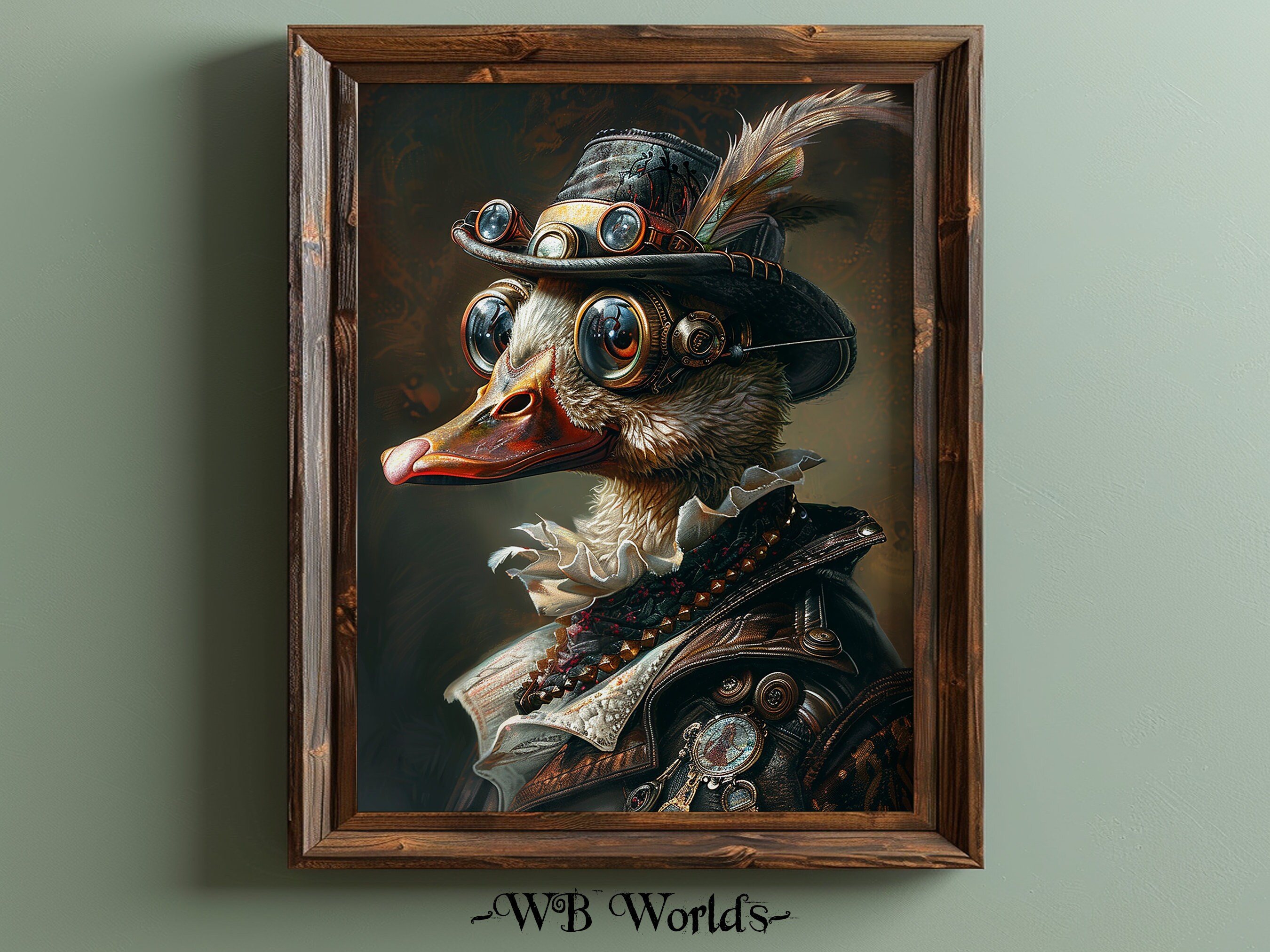 Steampunk Duck Digital Print, Victorian Inspired Vintage Painting ...
