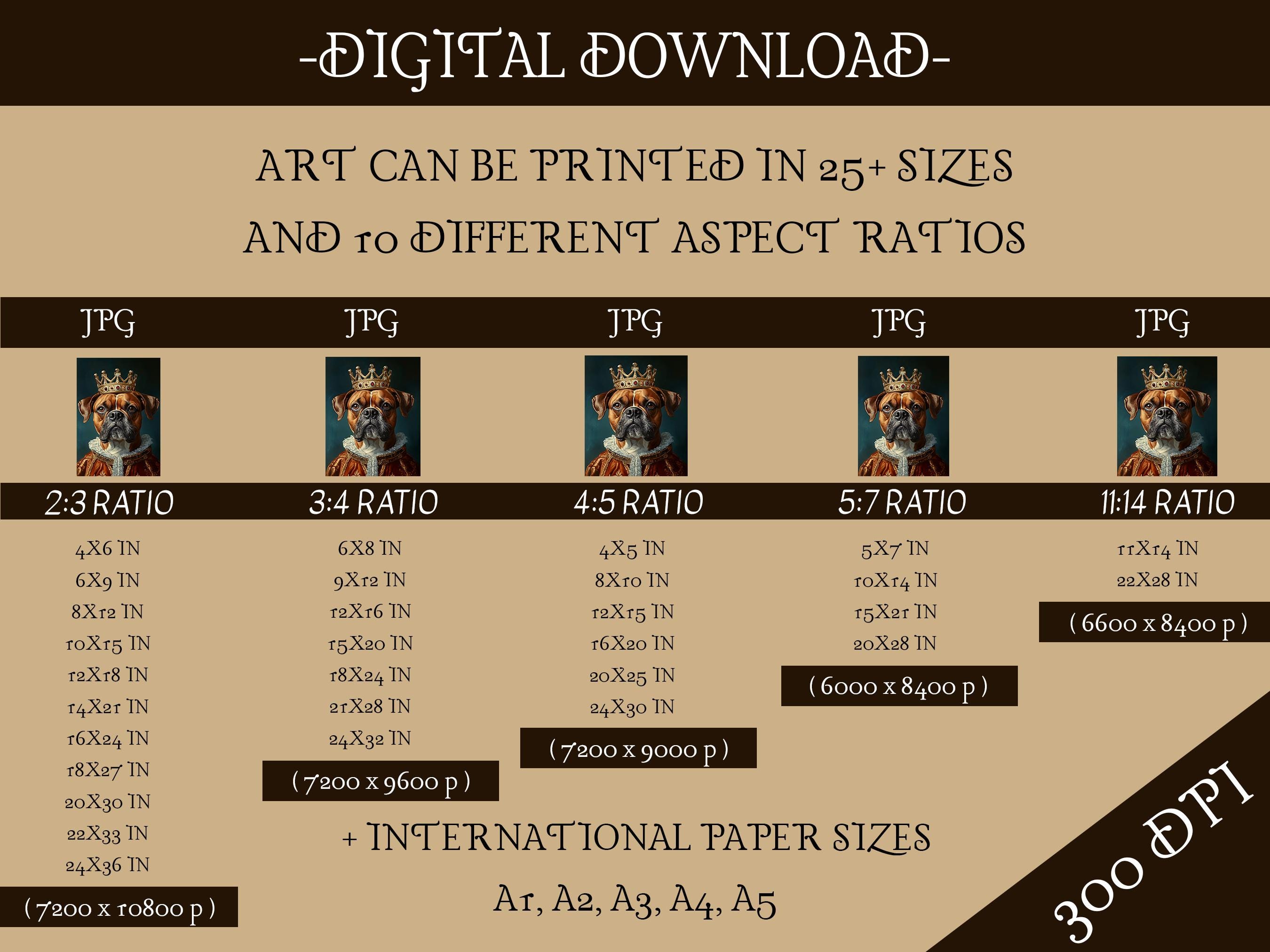 Royal Boxer Dog Digital Print, Pet King Vintage Painting, Crowned ...